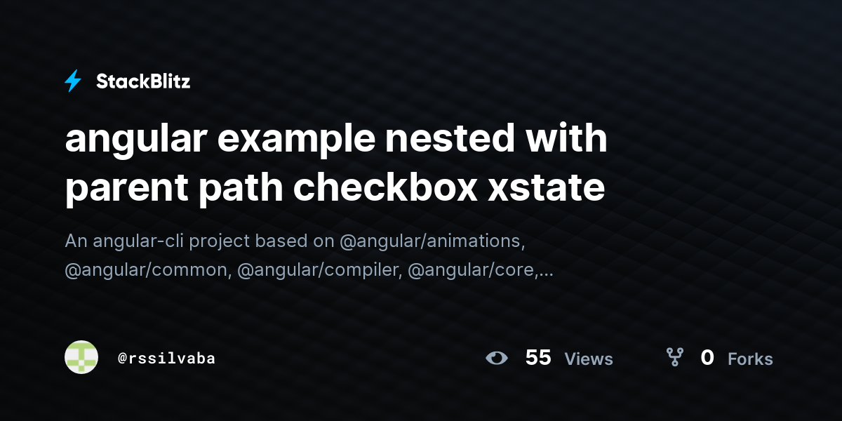 angular example nested with parent path checkbox xstate - StackBlitz