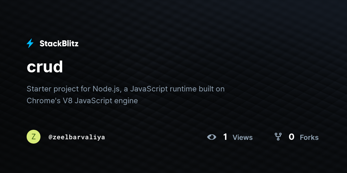 crud - StackBlitz