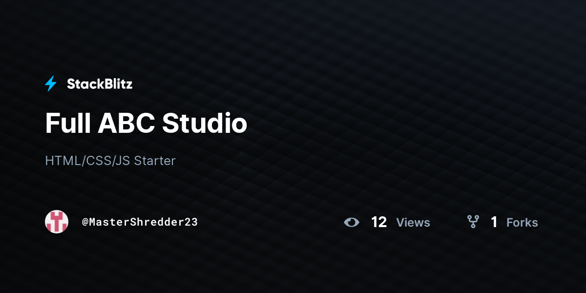 Full ABC Studio - StackBlitz