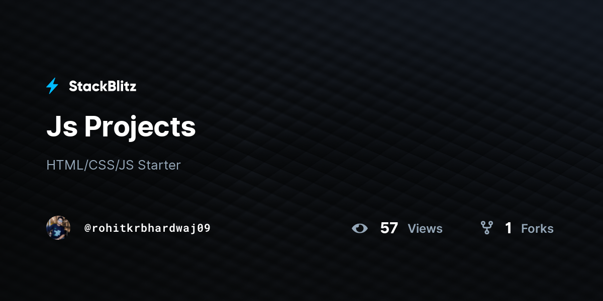 Js Projects - StackBlitz