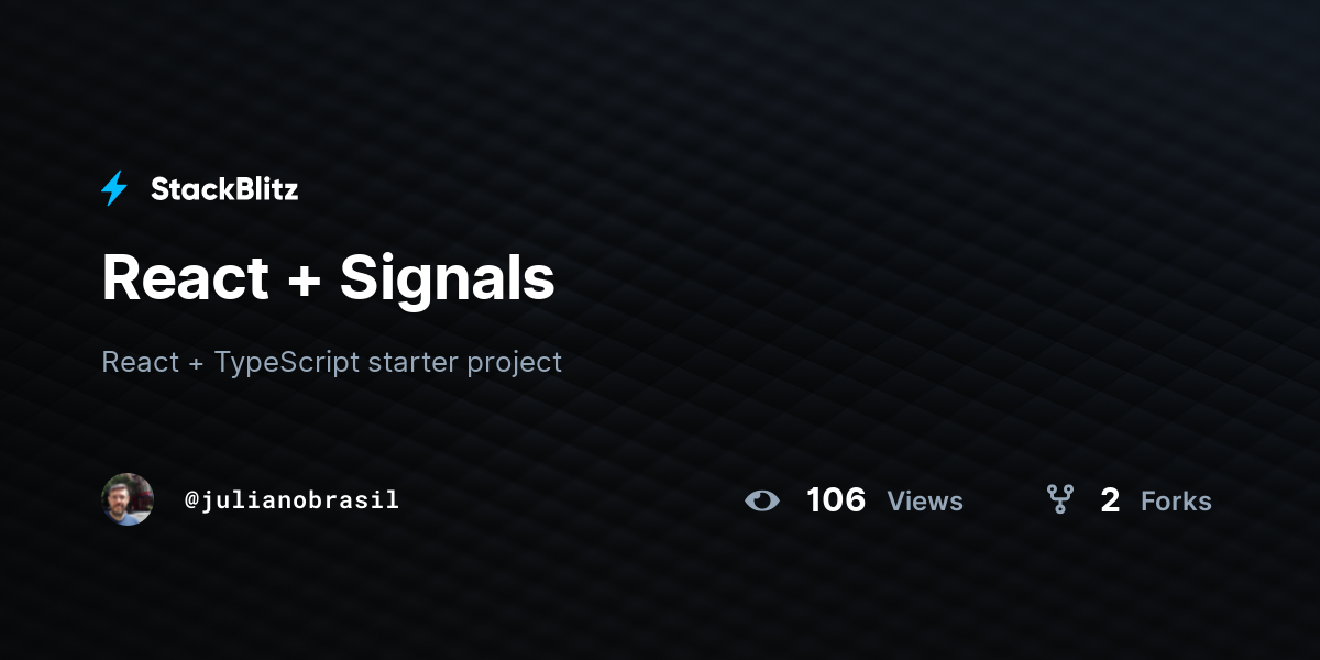 React + Signals - StackBlitz