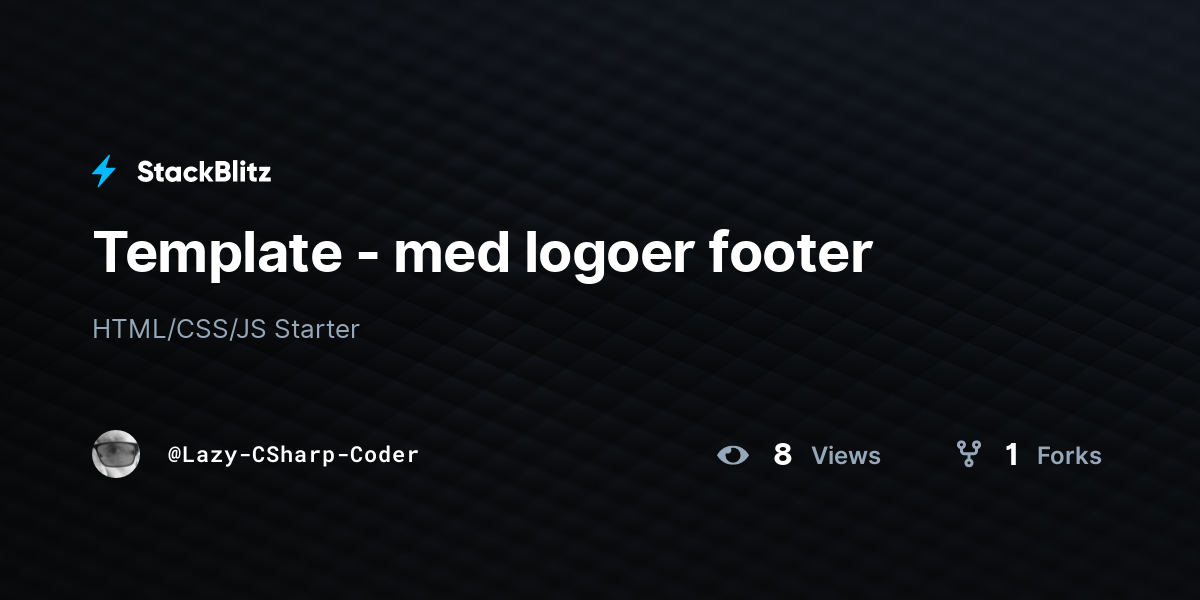 Template - med logoer footer - StackBlitz