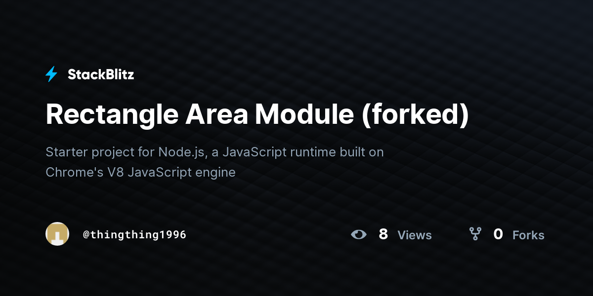 Rectangle Area Module (forked) - StackBlitz