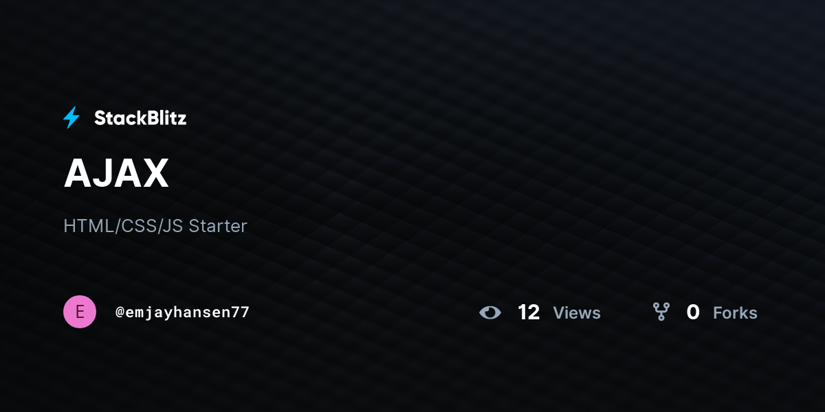 AJAX - StackBlitz