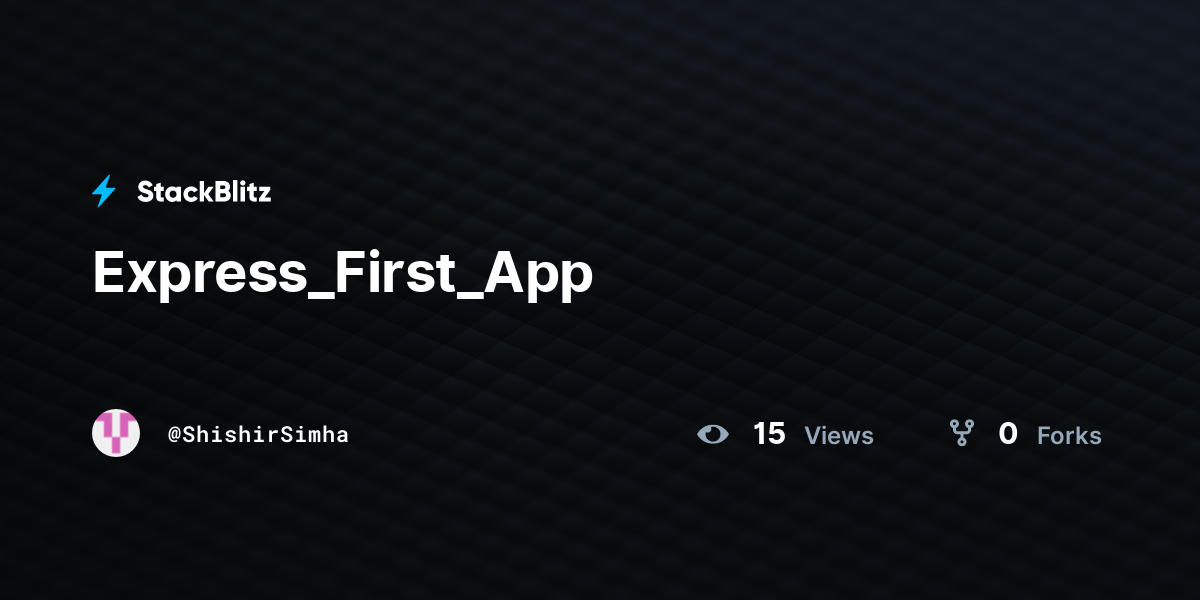 Express_First_App - StackBlitz