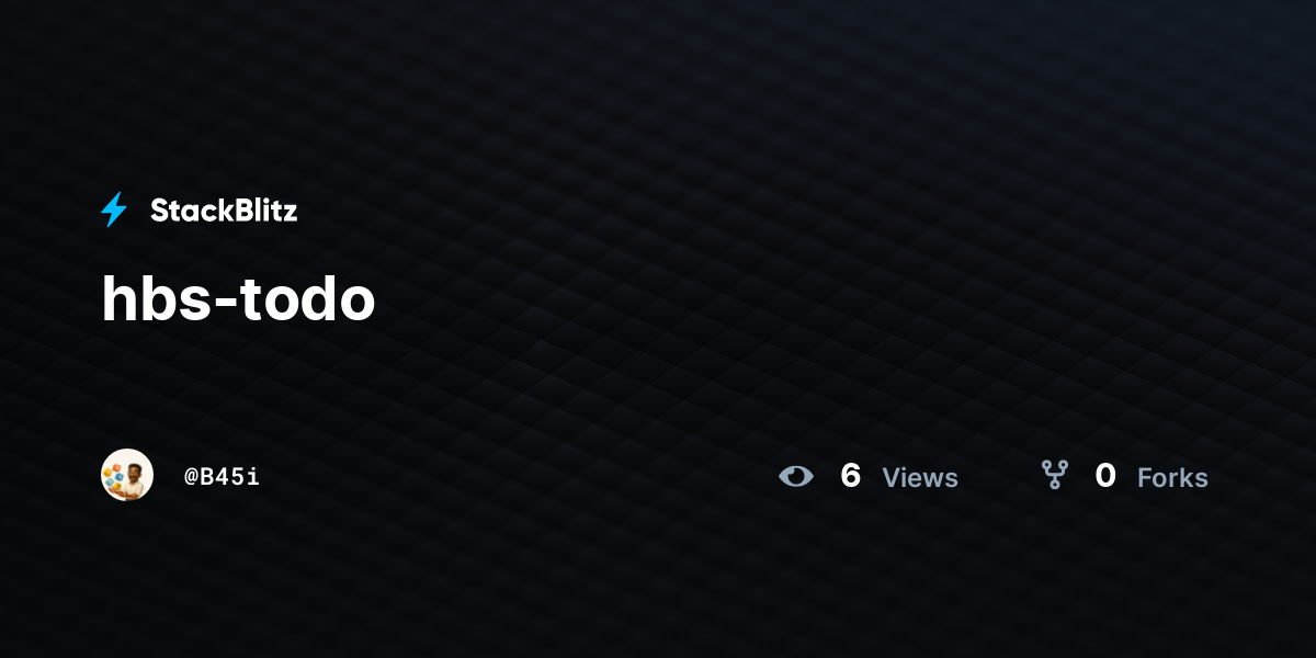 hbs-todo - StackBlitz