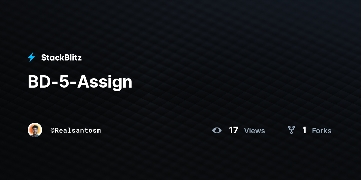 BD-5-Assign - StackBlitz