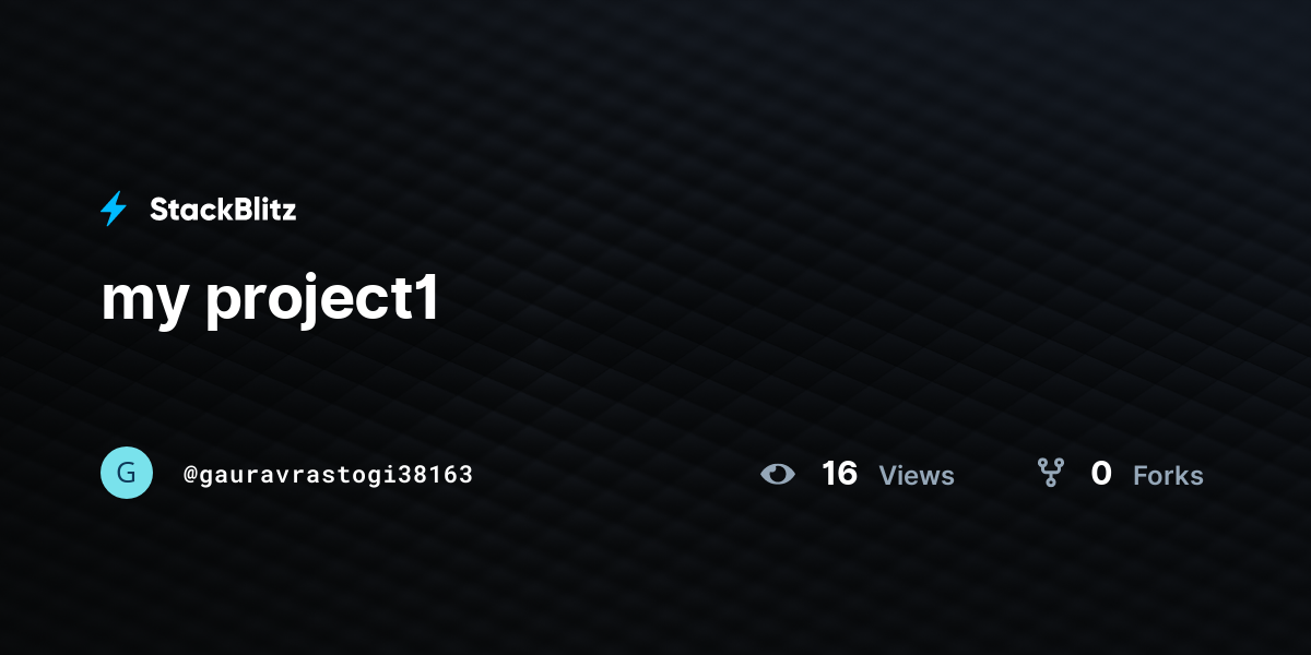 my project1 - StackBlitz
