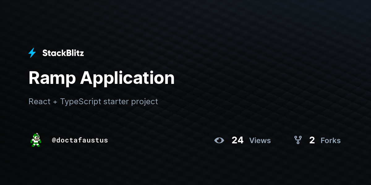 Ramp Application - StackBlitz