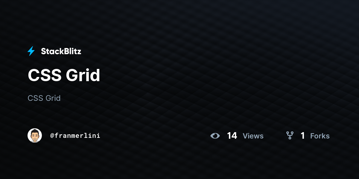 CSS Grid - StackBlitz