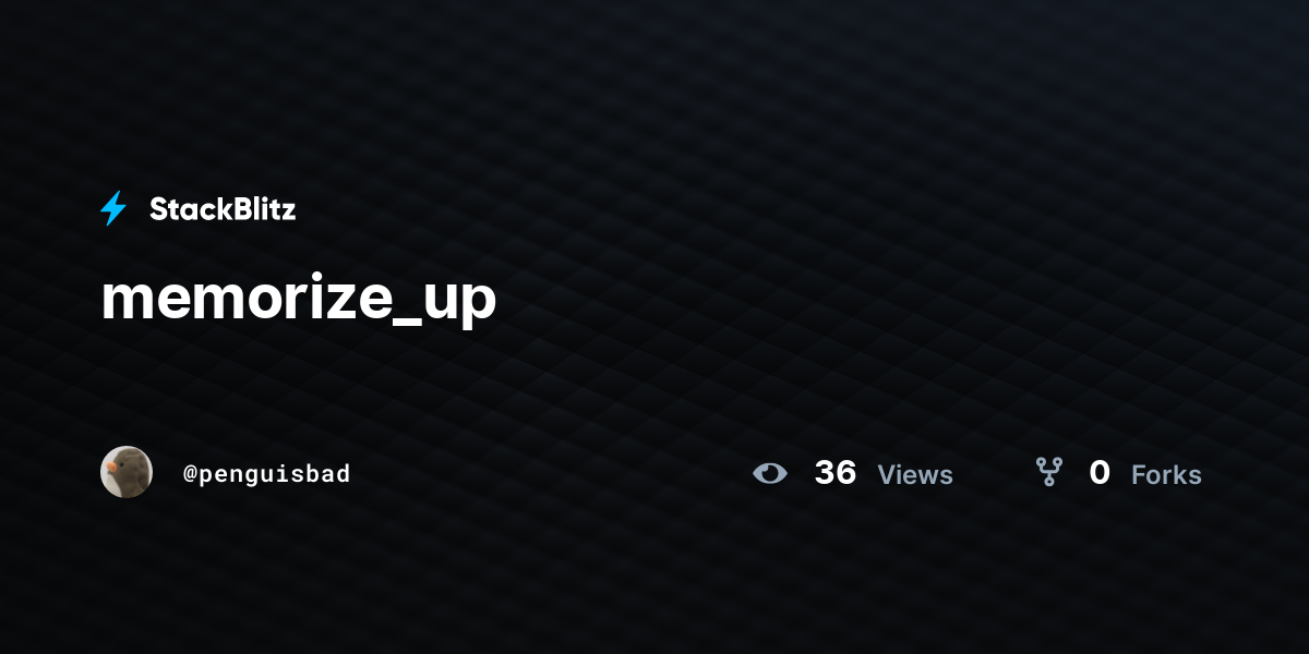 memorize_up - StackBlitz