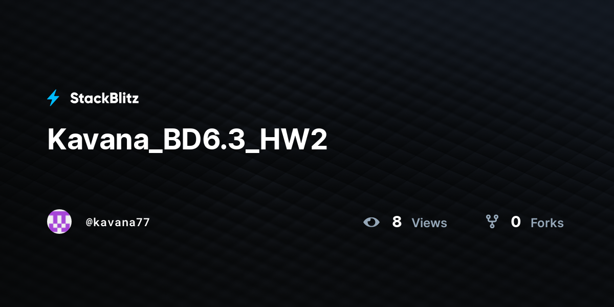 Kavana Bd6 3 Hw2 Stackblitz