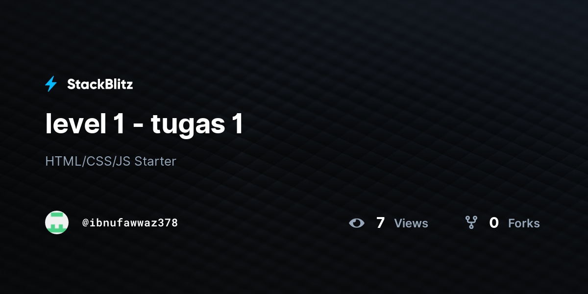 level 1 - tugas 1 - StackBlitz