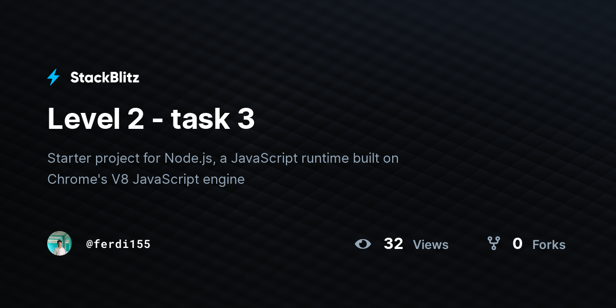 Level 2 - task 3 - StackBlitz