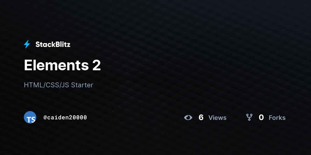 Elements 2 - StackBlitz