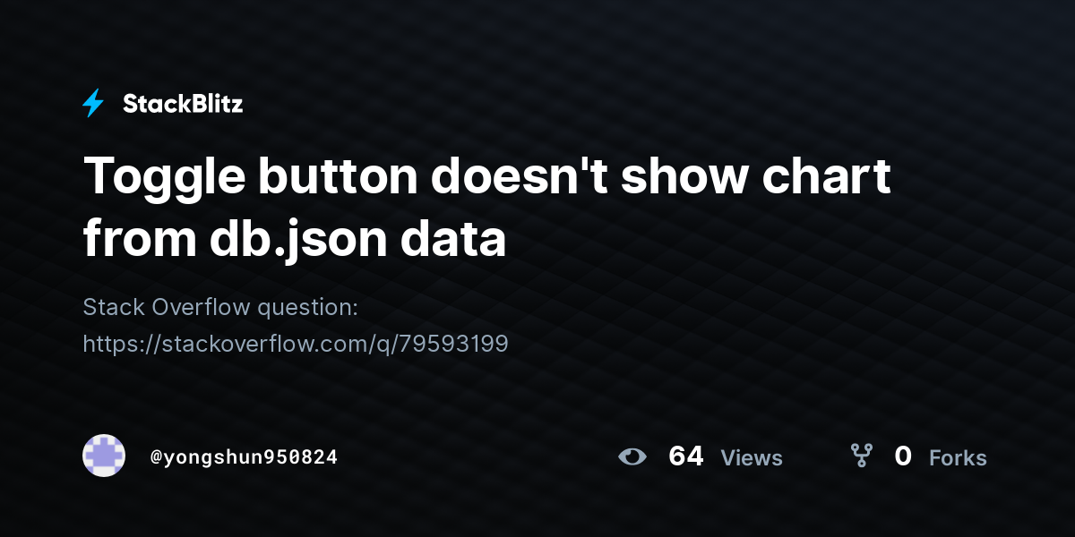 Toggle button doesn't show chart from db.json data - StackBlitz Toggle button doesn't show chart from db.json data - StackBlitz