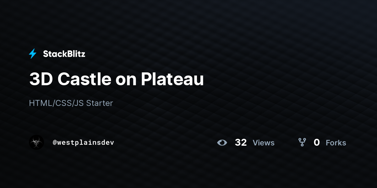 3D Castle on Plateau - StackBlitz
