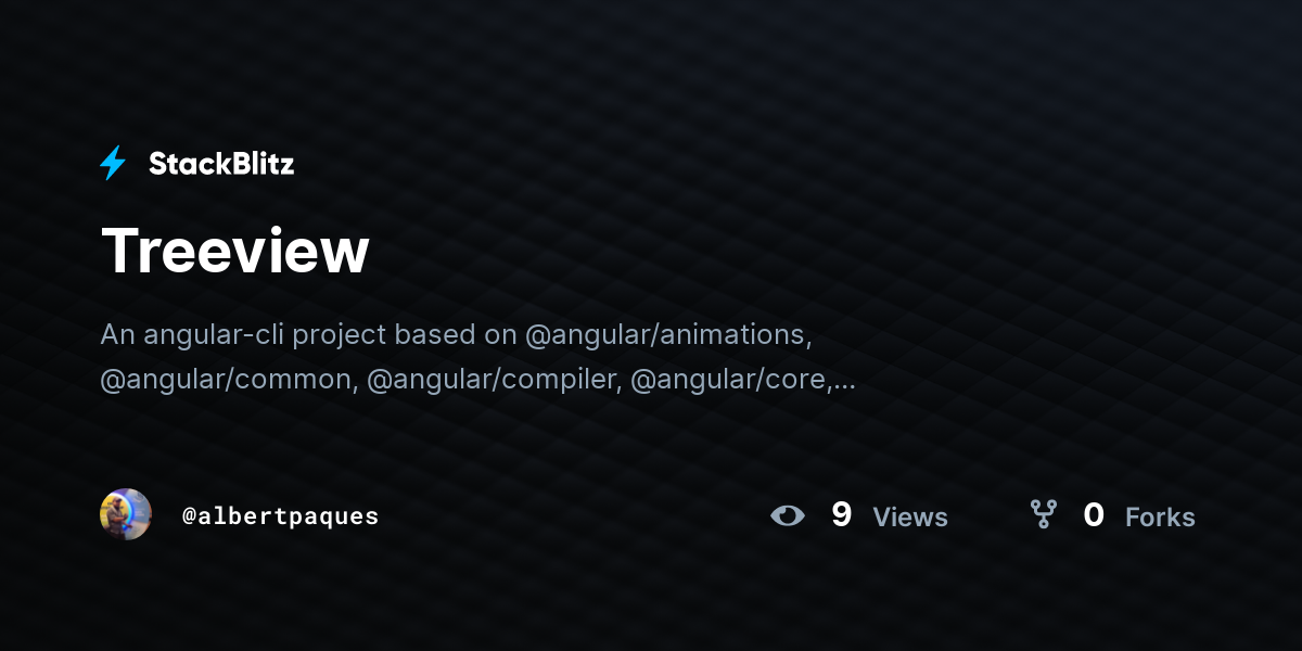 Treeview - StackBlitz