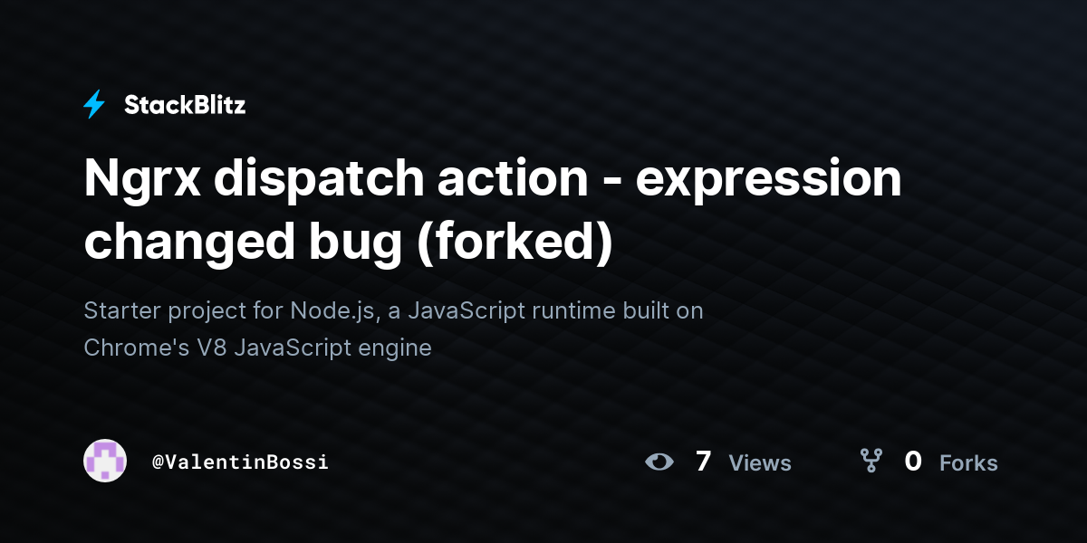 Ngrx dispatch action - expression changed bug (forked) - StackBlitz