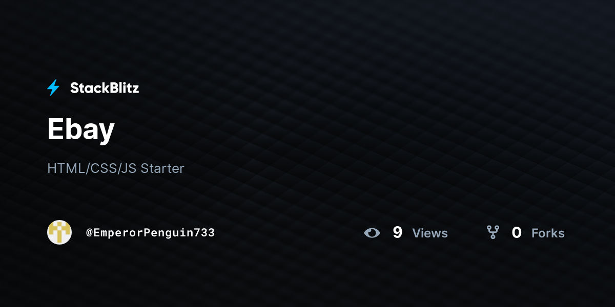 Ebay - StackBlitz