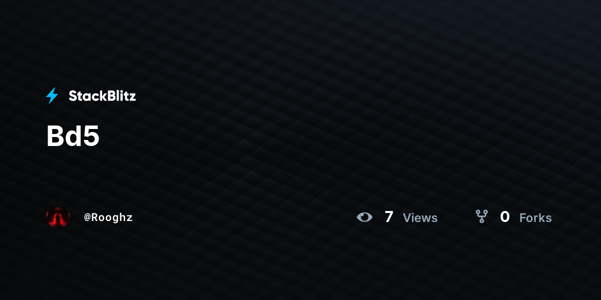 Bd5 - StackBlitz
