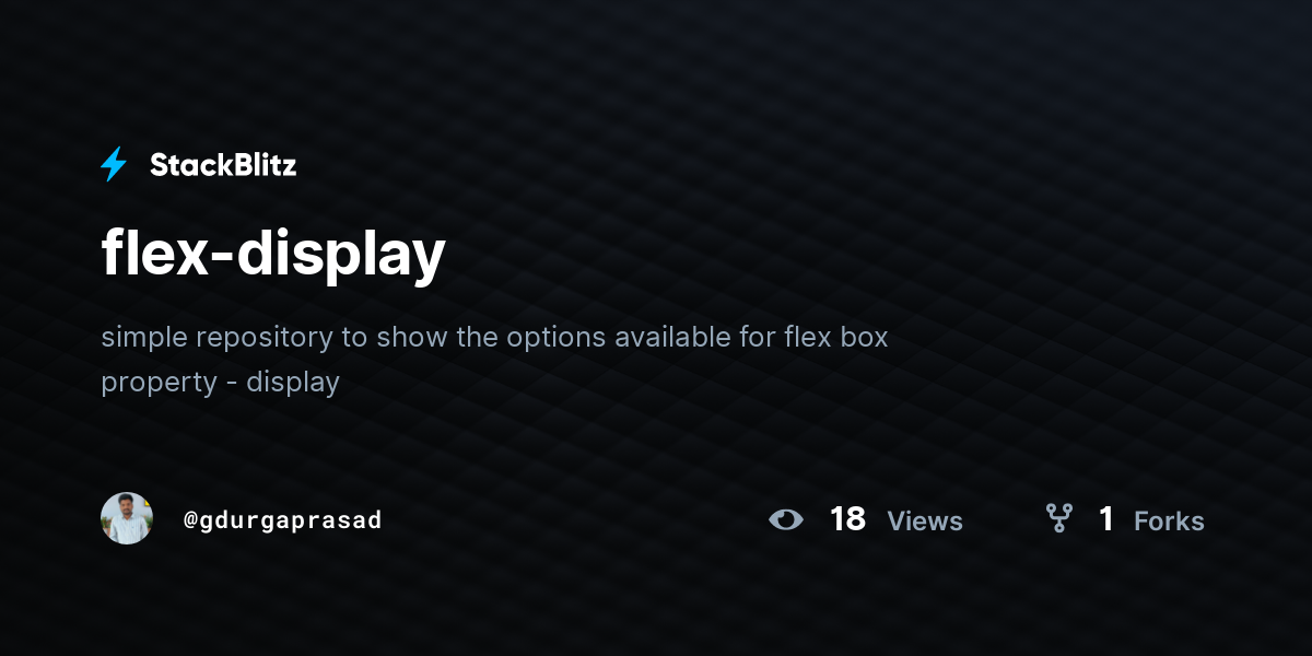 flex-display - StackBlitz