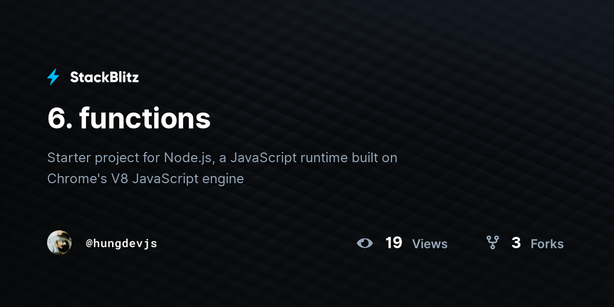 6. functions - StackBlitz
