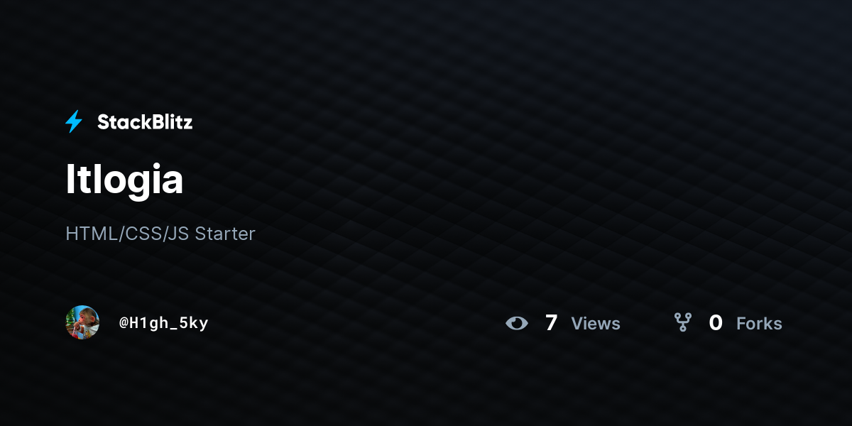 Itlogia - StackBlitz
