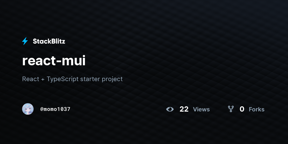 react-mui - StackBlitz