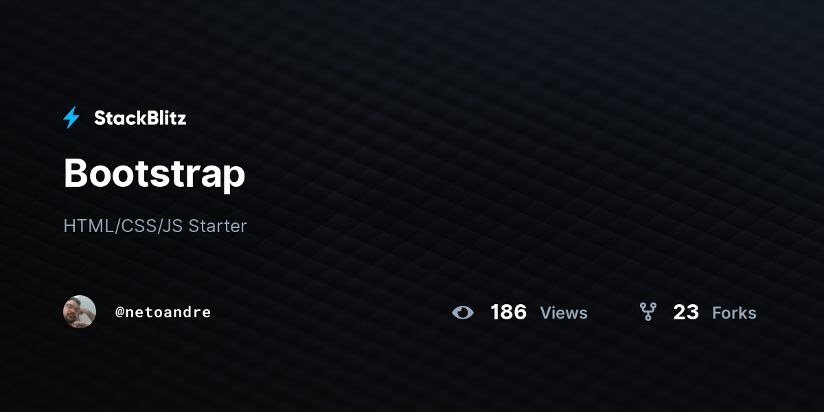 Bootstrap - StackBlitz