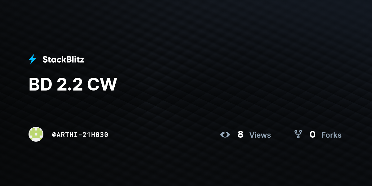 BD 2.2 CW - StackBlitz