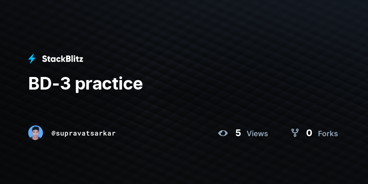 BD-3 practice - StackBlitz