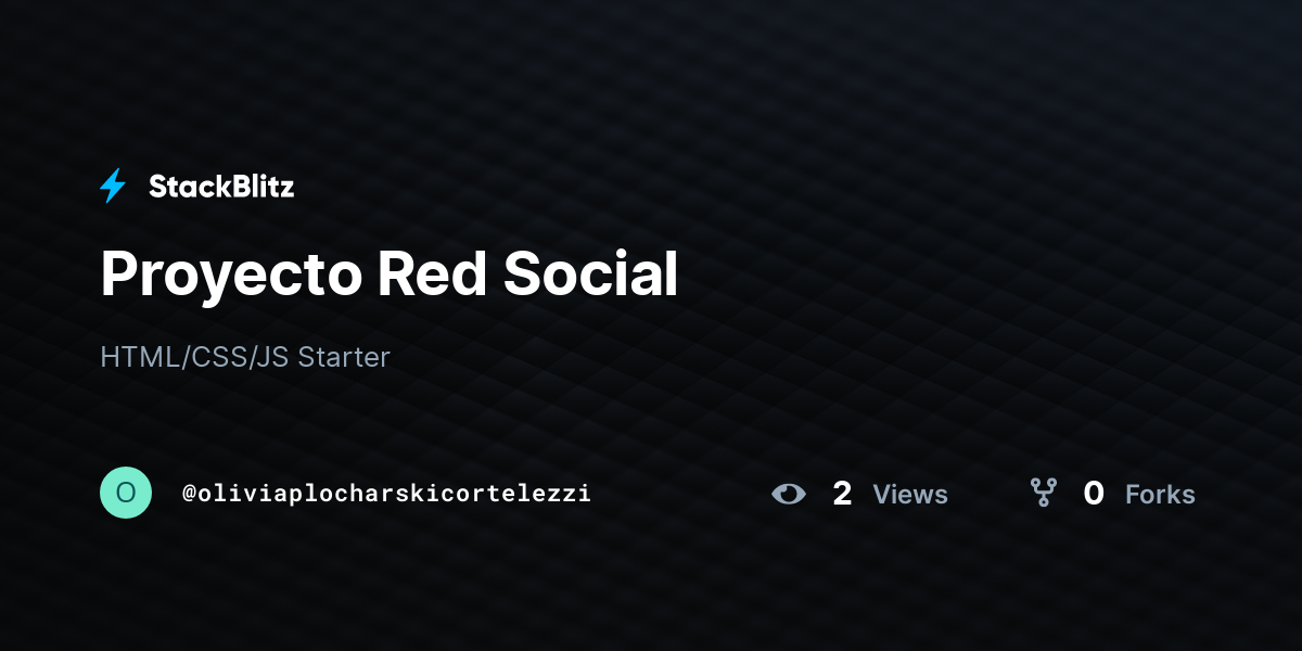 Proyecto Red Social - StackBlitz