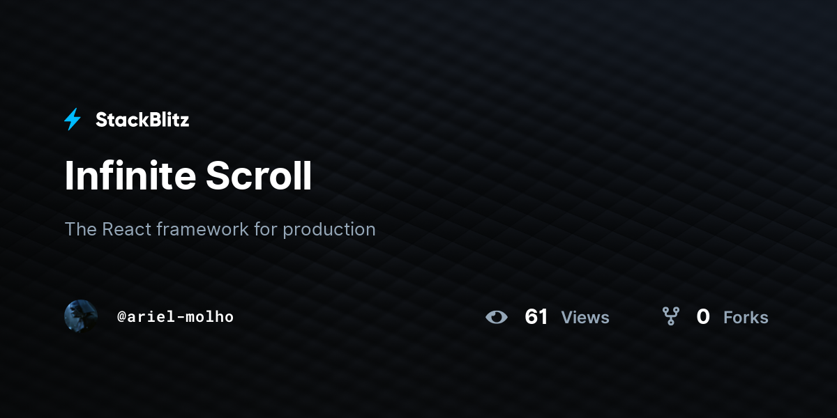 Infinite Scroll - StackBlitz