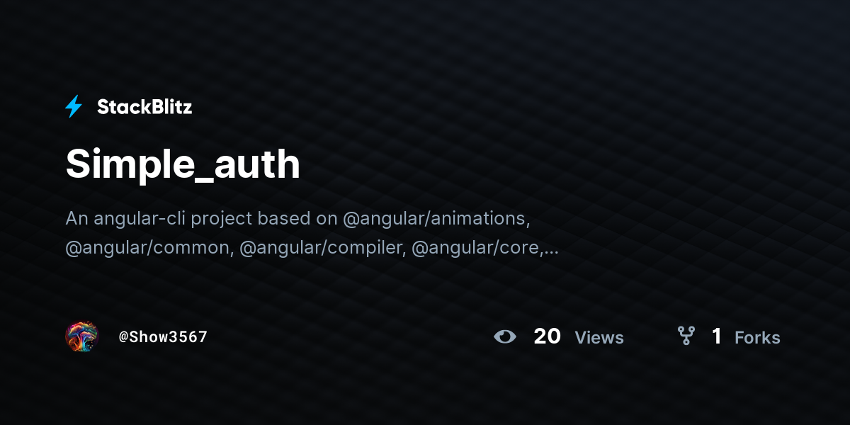 Simple_auth - StackBlitz