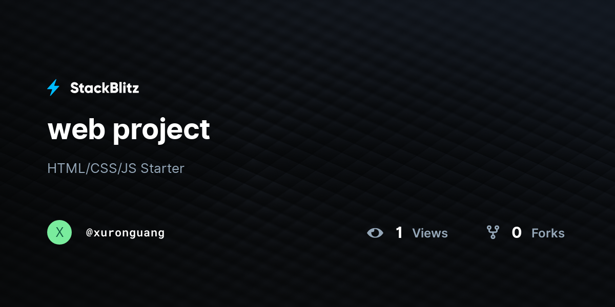 web project - StackBlitz