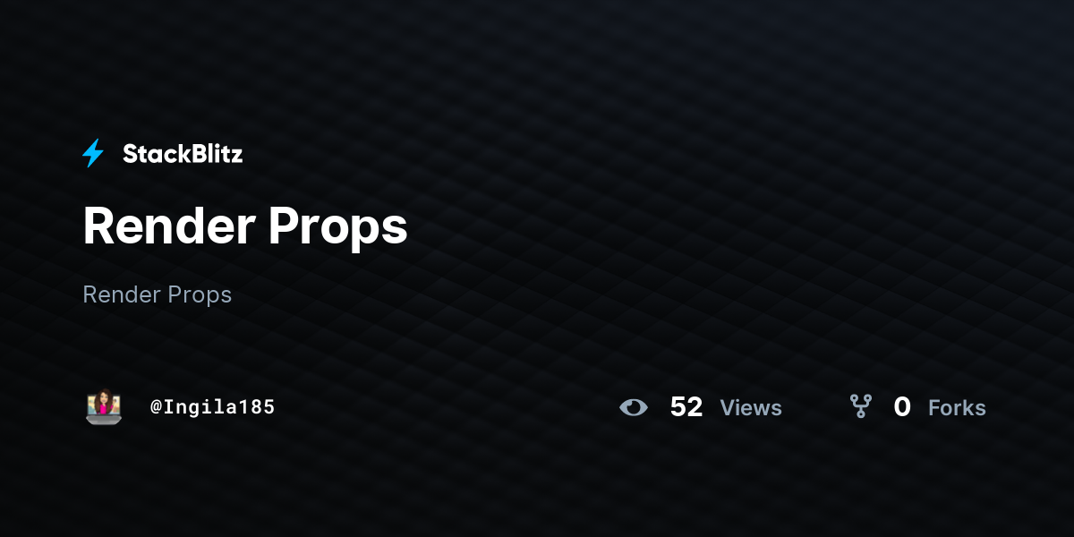 Render Props - StackBlitz