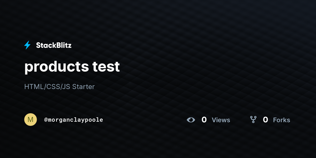 products test - StackBlitz