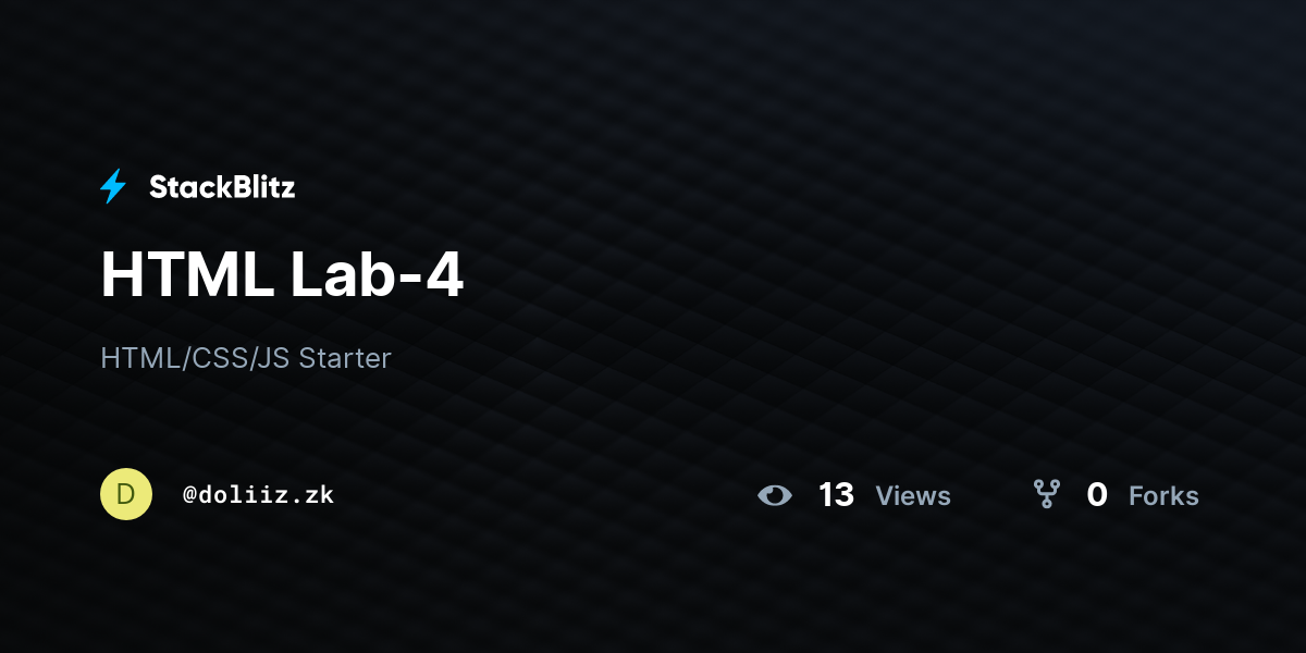HTML Lab-4 - StackBlitz