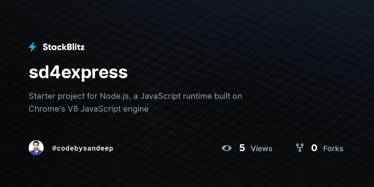 sd4express - StackBlitz