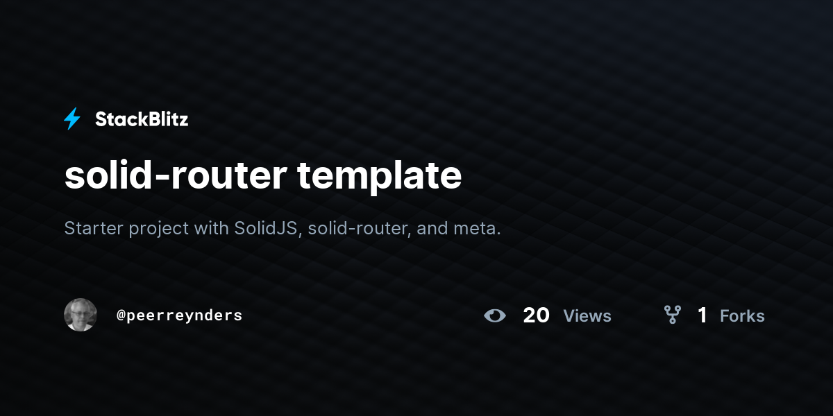 solid-router template - StackBlitz
