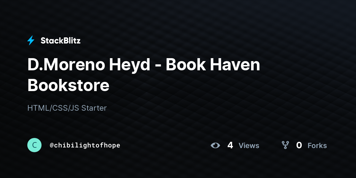 D.Moreno Heyd - Book Haven Bookstore - StackBlitz