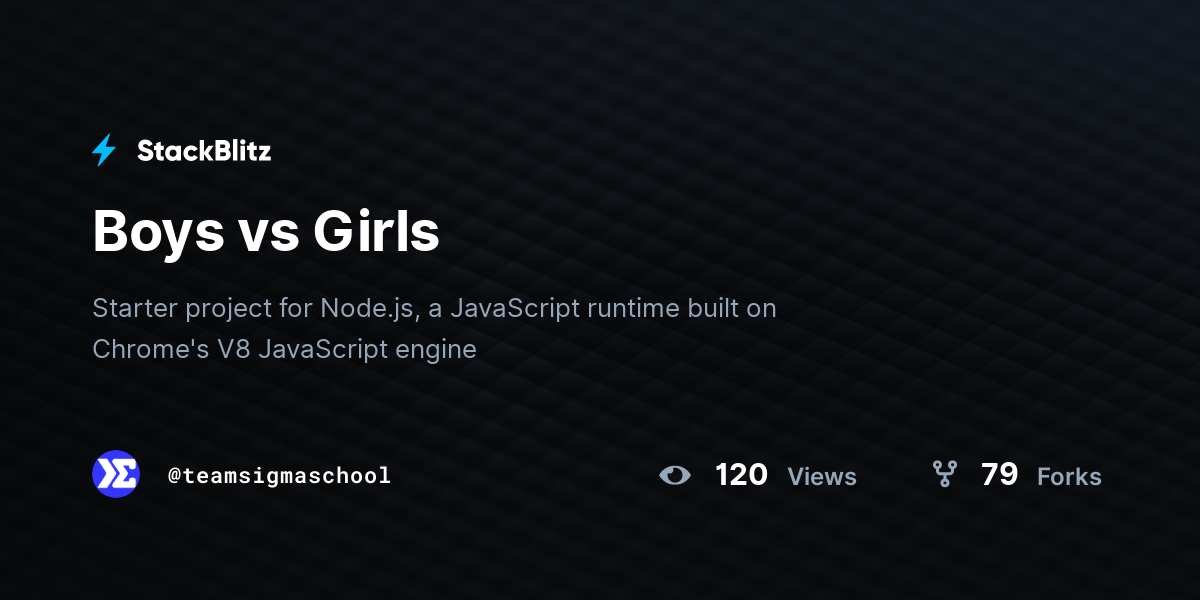 Boys vs Girls - StackBlitz