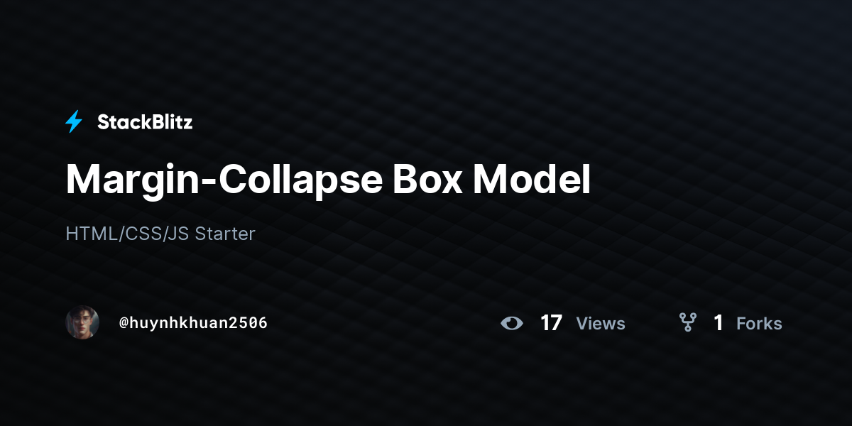 Margin-Collapse Box Model - StackBlitz