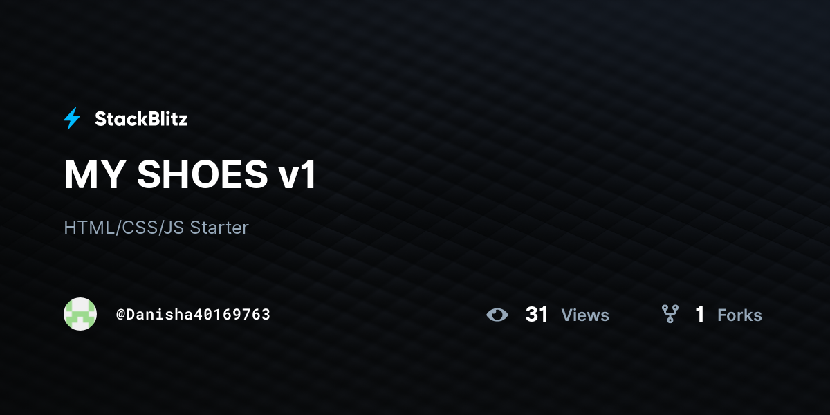 MY SHOES v1 - StackBlitz