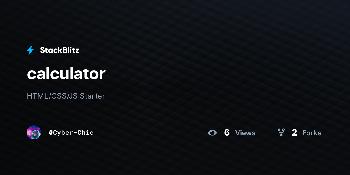 calculator - StackBlitz