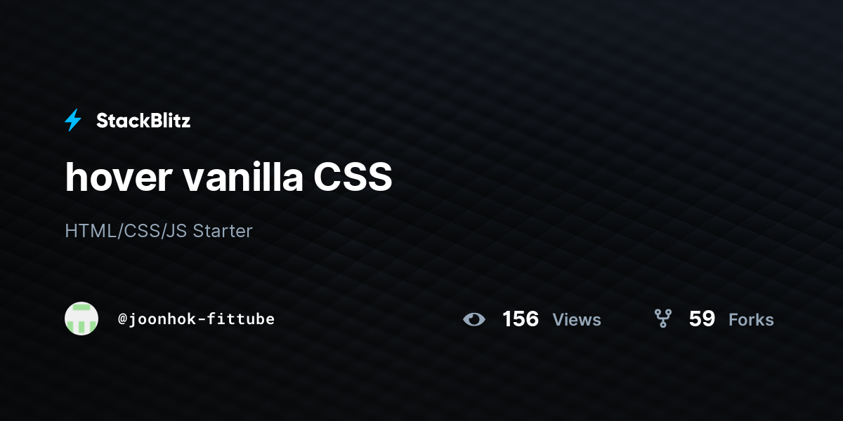 hover vanilla CSS - StackBlitz