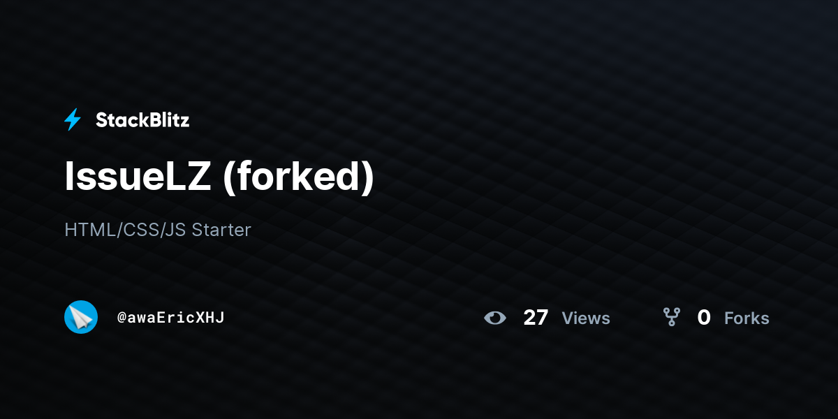 IssueLZ (forked) - StackBlitz