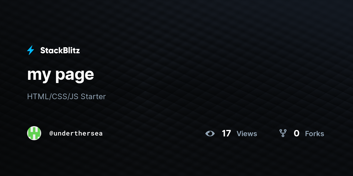 my page - StackBlitz