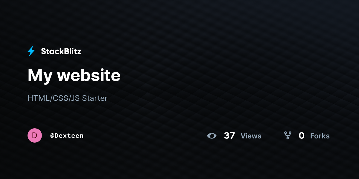 My website - StackBlitz